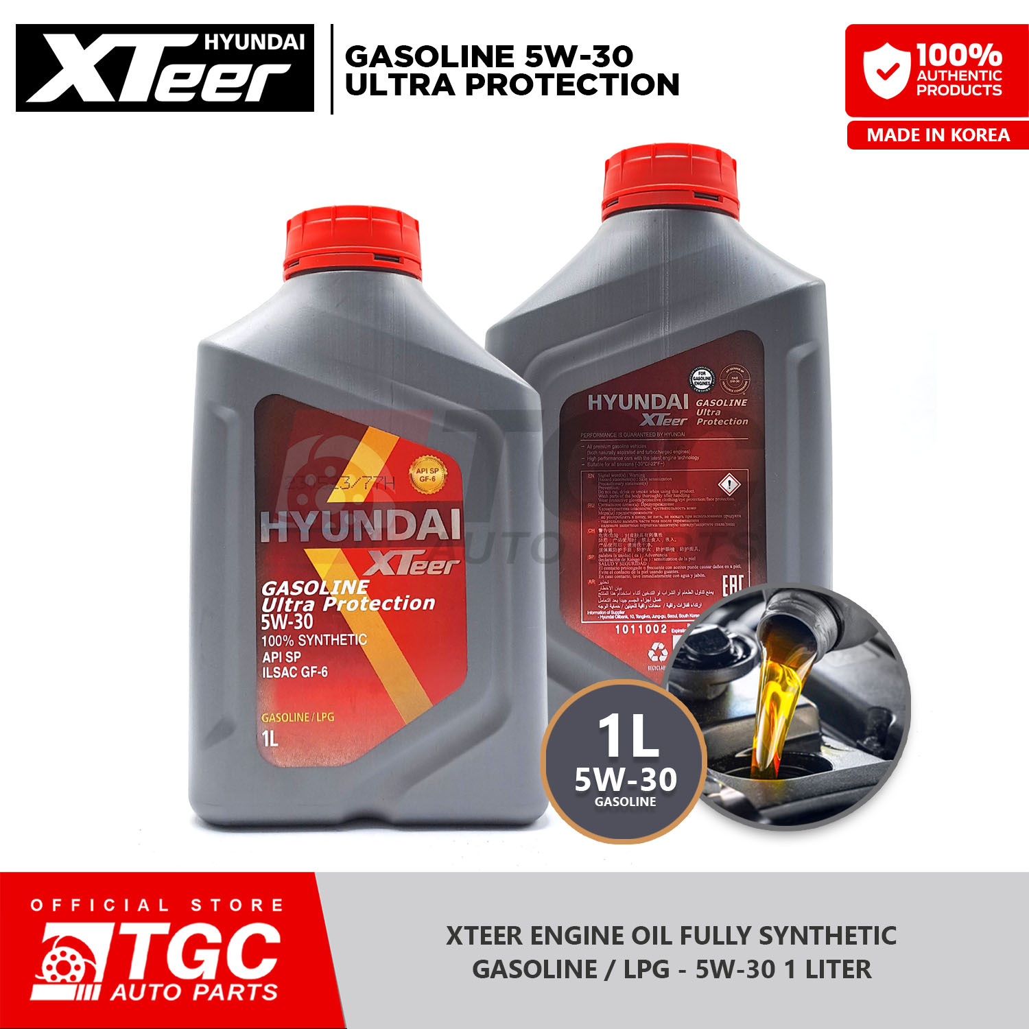 Xteer Gasoline Ultra Protoection 5W-30 API-SP Fully Synthetic Engine ...