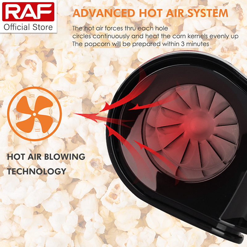 RAF 2L Popcorn Maker Mini No Oil Electric Popcorn Popper for Home ...