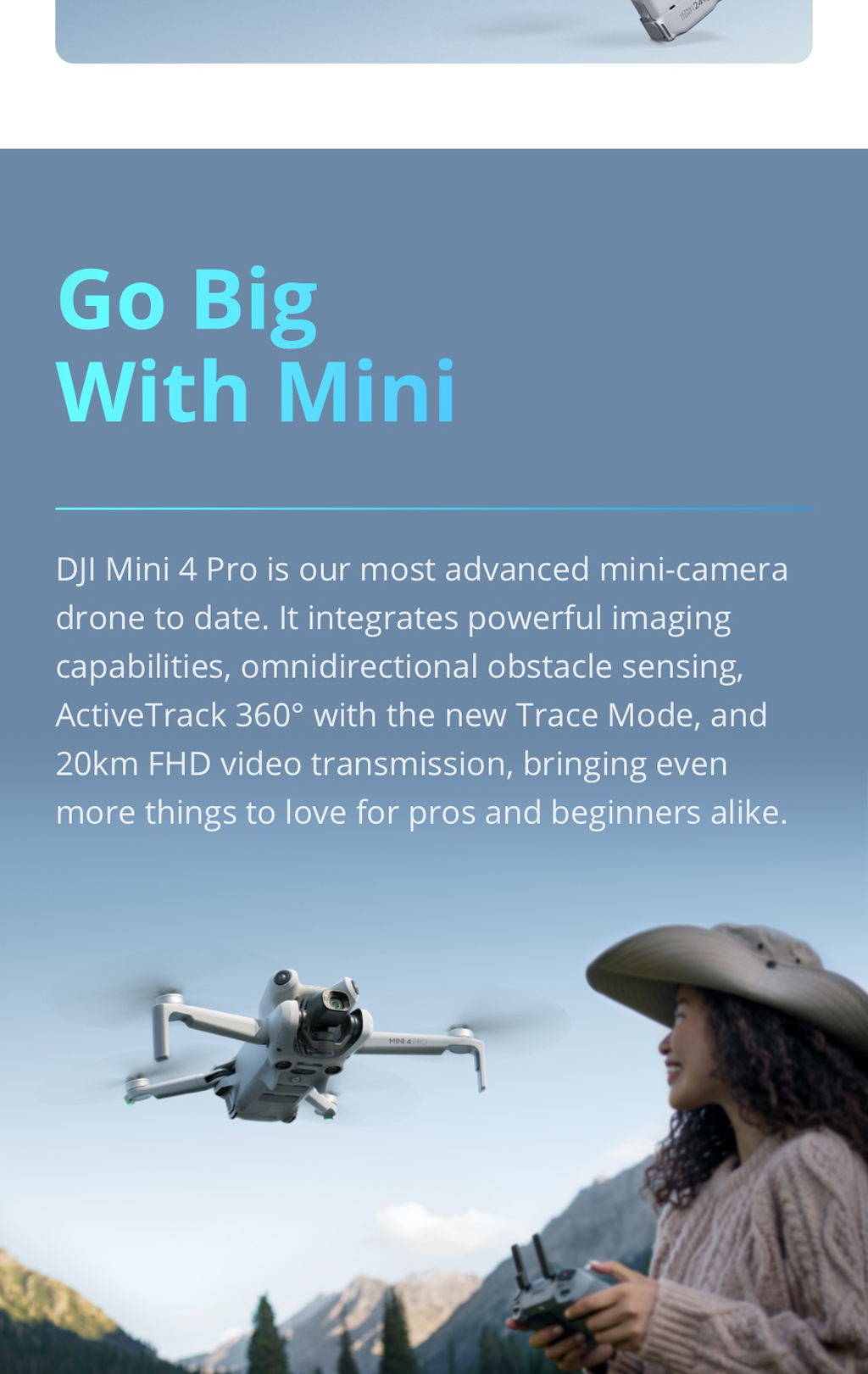 DJI Mini 4 Pro - Camera Drone 4K/60fps HDR | True Vertical Shooting ...