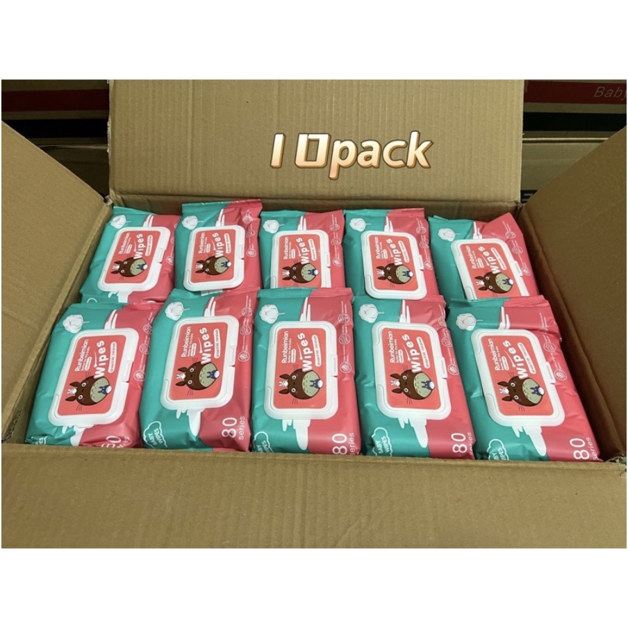 5pack and 10pack Organic Baby Wipes 80 Pcs Water Hypoallergenic (Non ...