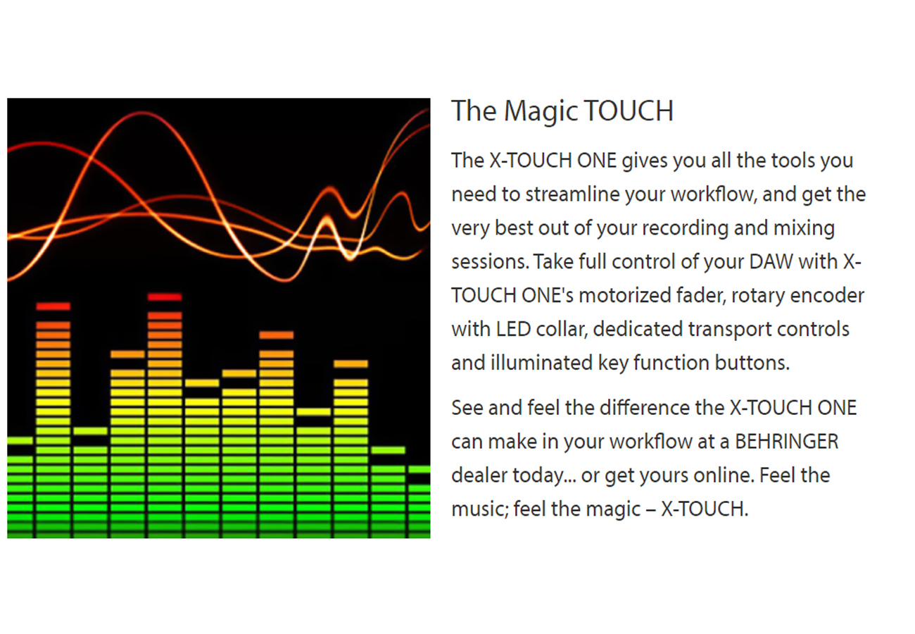 Behringer X-TOUCH ONE Universal Comprehensive Control Surface w/ 6 ...