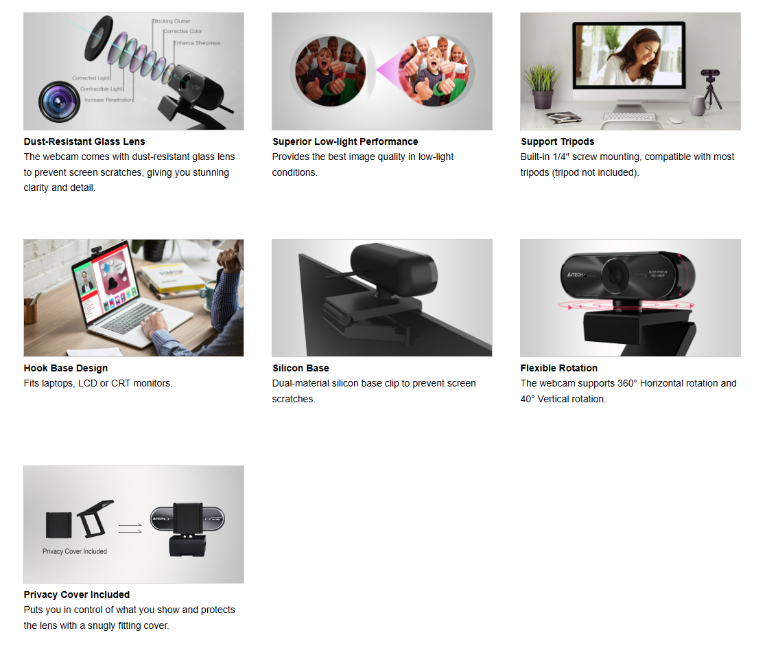 Itw | A4Tech PK-940HA FHD 1080P Auto Focus USB Black Webcam | Shopee ...