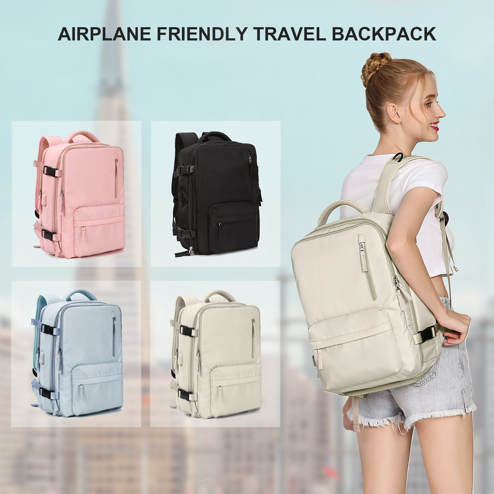 Laptop Backpack 16 inch Multifunction Travel Backpack Waterproof ...