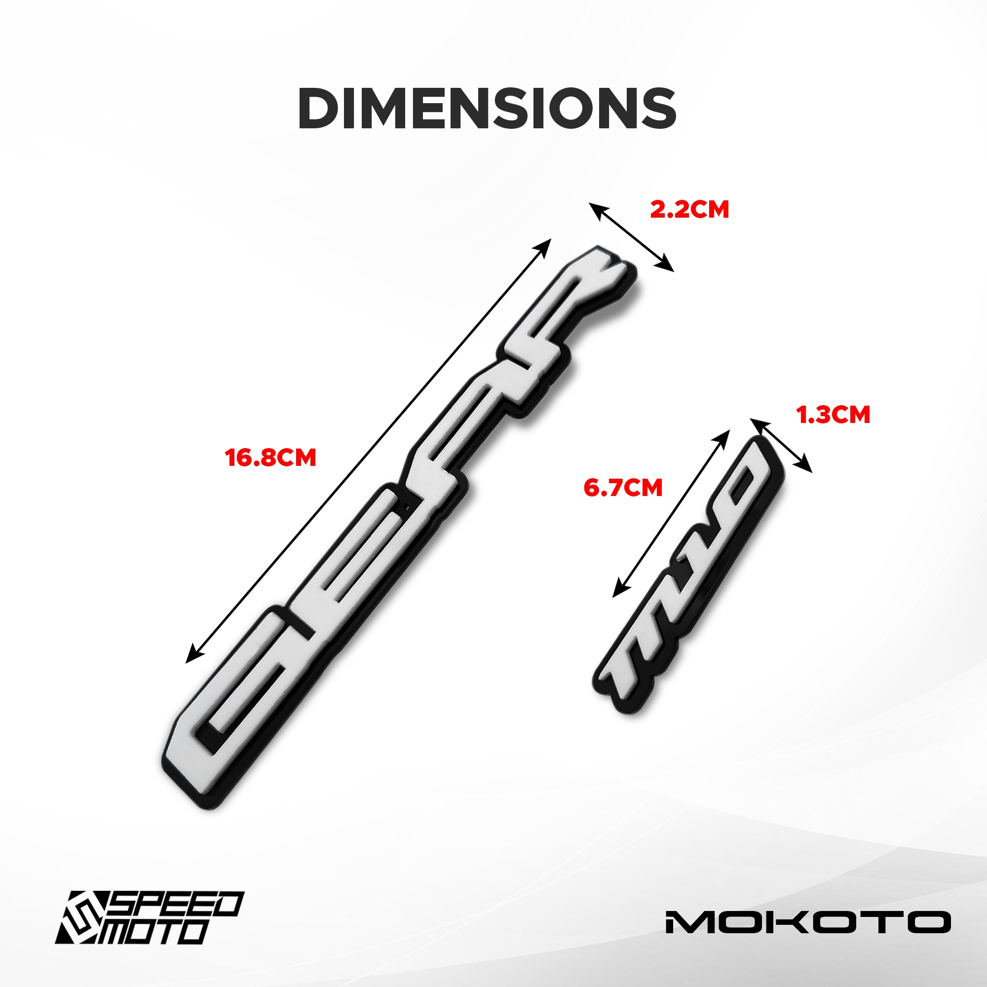 YAMAHA MIO GEAR APANESE STYLE EMBOSSED 3D STICKER EMBLEM LOGO FOR MIO ...