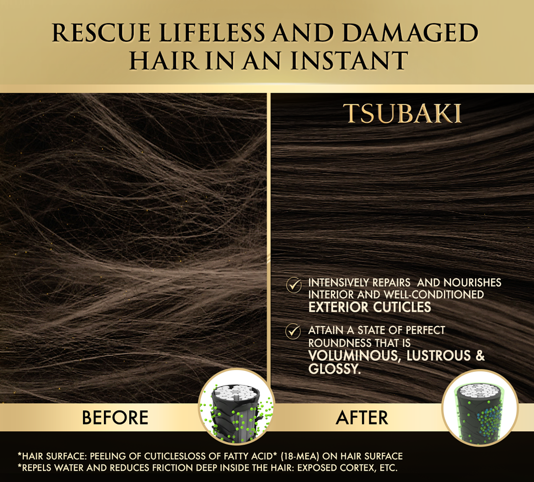 TSUBAKI Premium Volume & Repair Shampoo, Conditioner & Ex Repair Mask ...