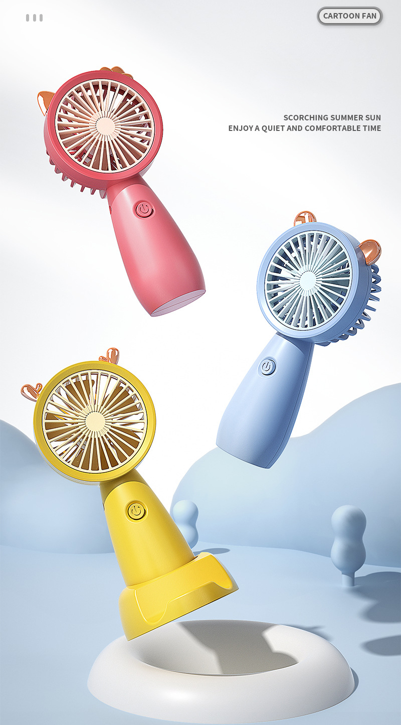 Aikea Cute Mini Fan USB Charging Fan Portable Rechargeable Minifan ...