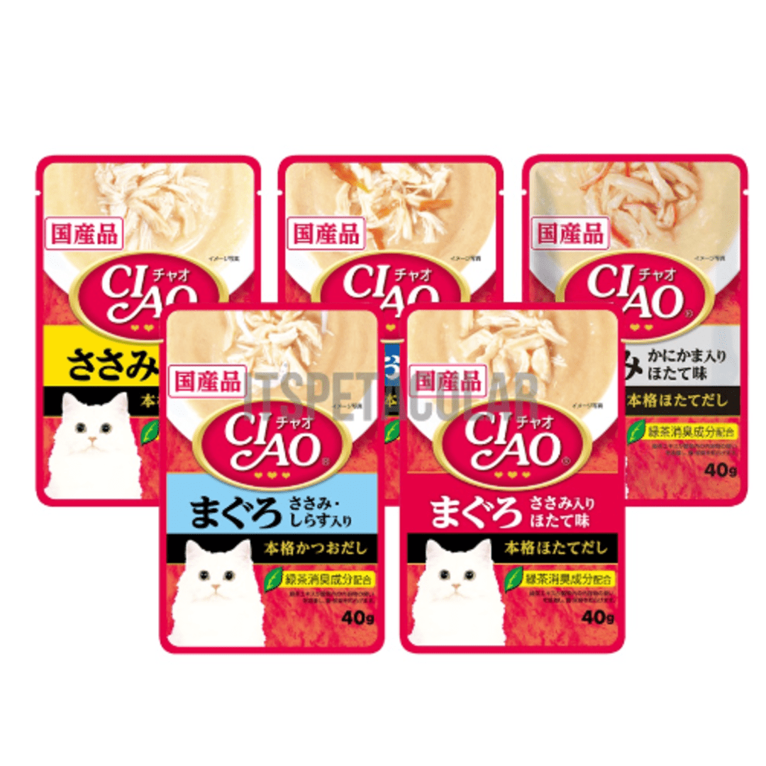 Ciao Adult Cat Wet Food Pouch Creamy Tuna and Chicken Fillet Bonito 40g | Shopee Philippines