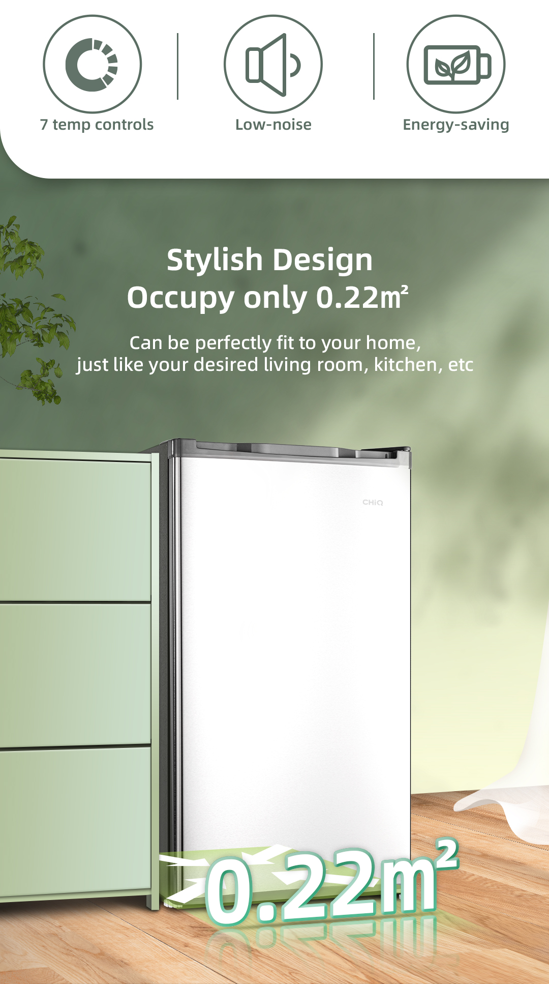 CHiQ 3.5 cu.ft. Single Door Refrigerator CSR04DI with Freezer Mini ...
