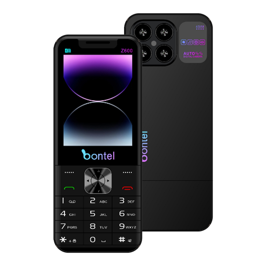 Bontel Z600 Basic Mobile Phone 3000mAh Quad Sim with Flashlight MP3 MP4 ...