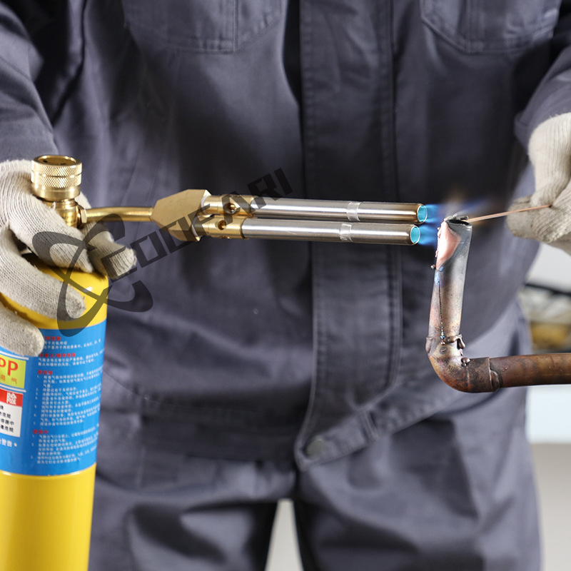 2 Nozzles MAPP Torch Gas Welding Gun Flame Brazing Gun CGA600 ...