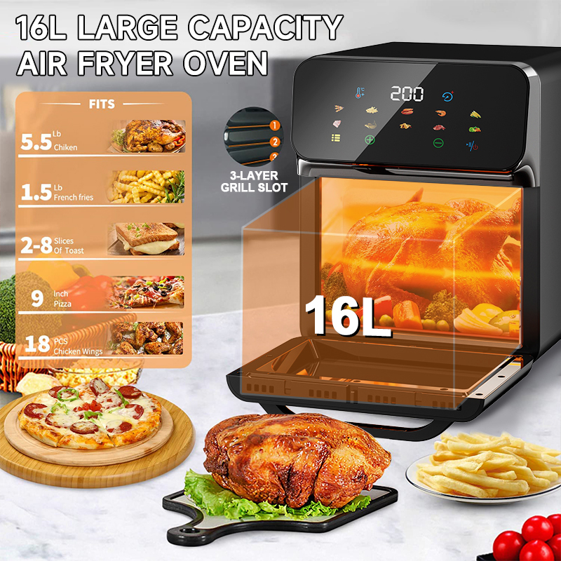 Yowxii Smart LCD Air Fryer 16L Microwave Baking Oven Large Capacity ...