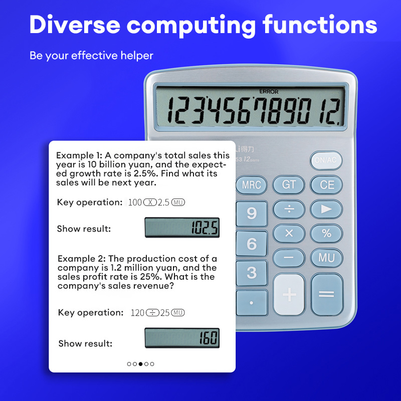 Deli 1653 Desktop Basic Calculator Big Electronic Scientific Simple ...