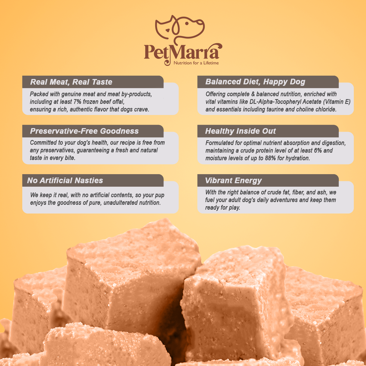 PetMarra Dog Chunks in Gravy Puppy Meat Loaf Wet Food Pouch Beef Lamb ...