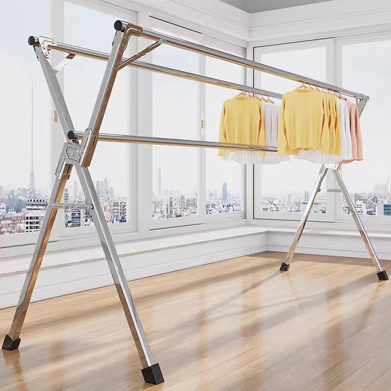Foldable Clothes Drying Rack Hanger Stand Stainless Foldable Sampayan ...