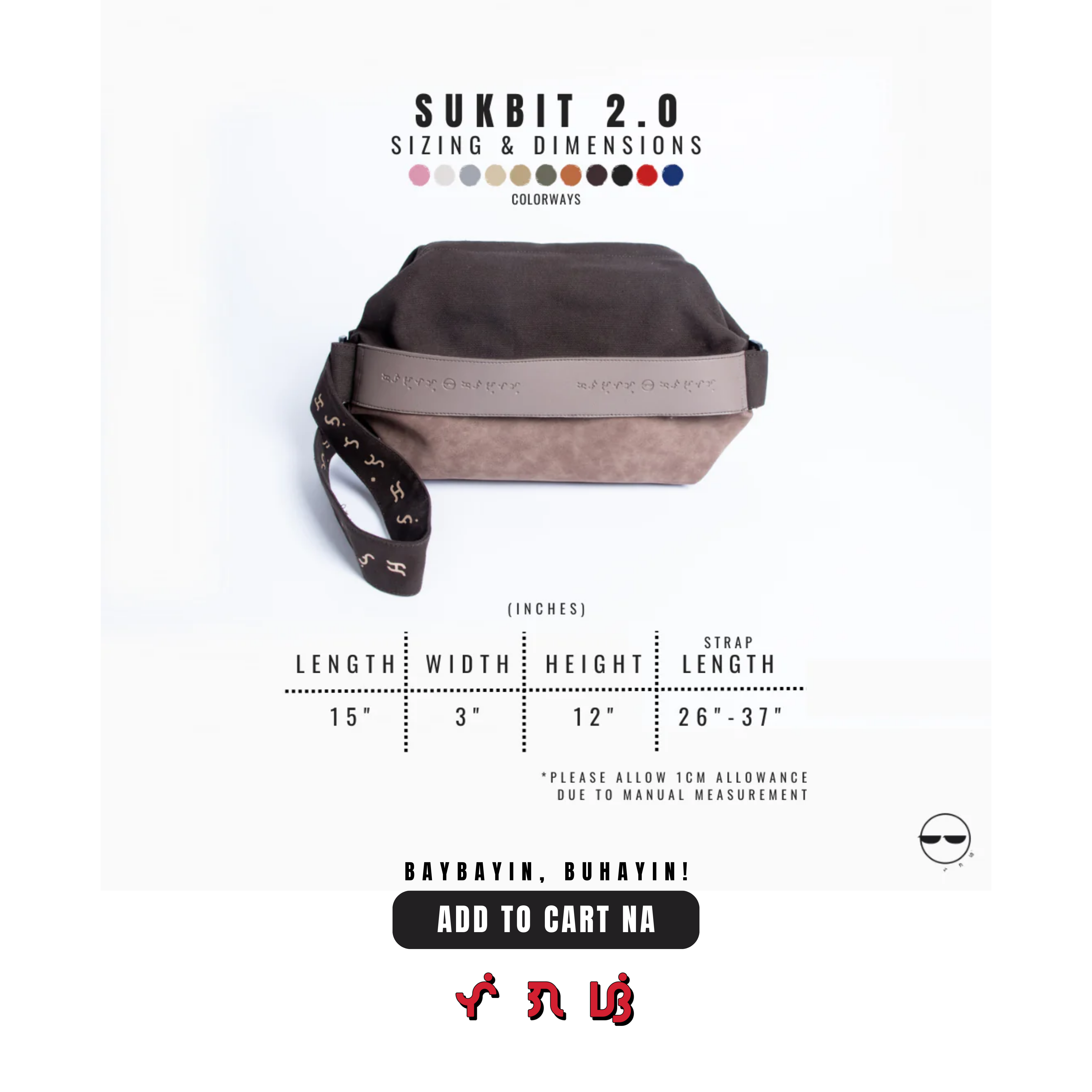 LEGAZY Sukbit 2.0 Baybayin Crossbody Bag for Men and Women | Shopee ...