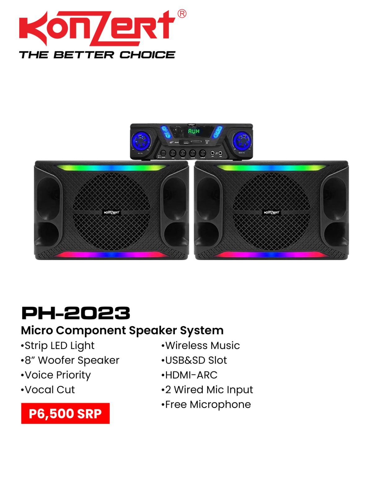 Konzert PH 2023 Micro Component Speaker System | Shopee Philippines