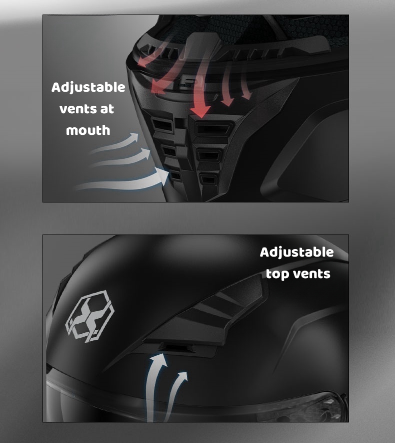 AXK 800 Motorcycle Modular Helmet Unisex Dual Lens Flip Up Racing ...