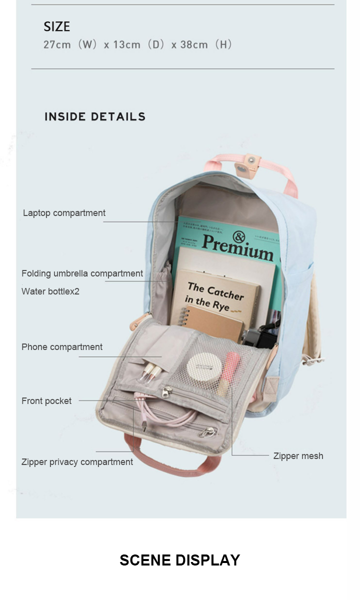 Original Donut Backpack Women Korean Doughnut Macaroon Series School ...