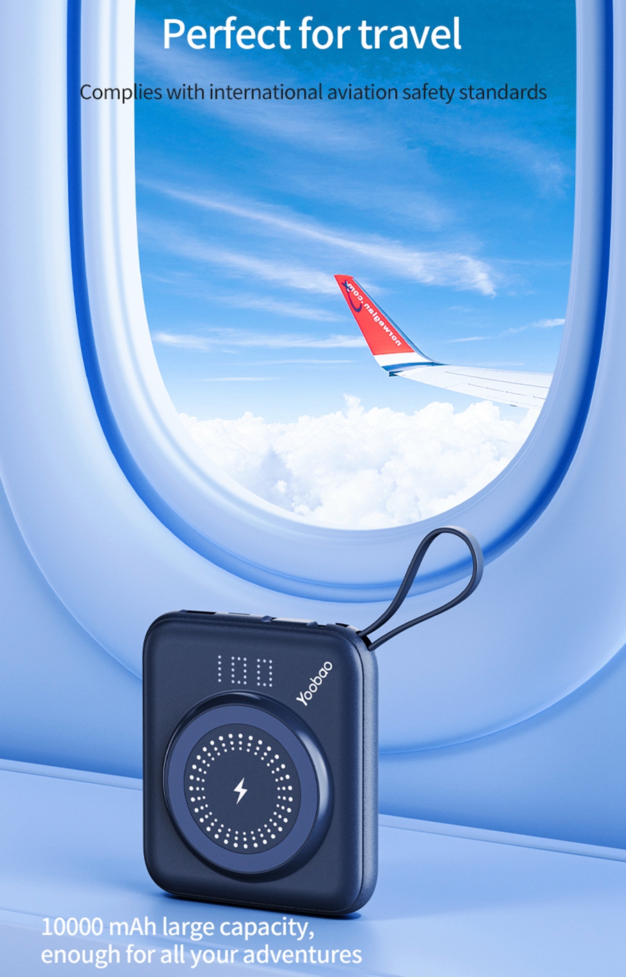 Yoobao W1 10000mAh PD20W SCP22.5W Built-in Cable And Wireless Multi ...