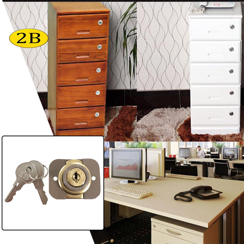2B Best Choice 2 Hole Drawer Lock Wardrobe, Cabinet and Desk Locker ...