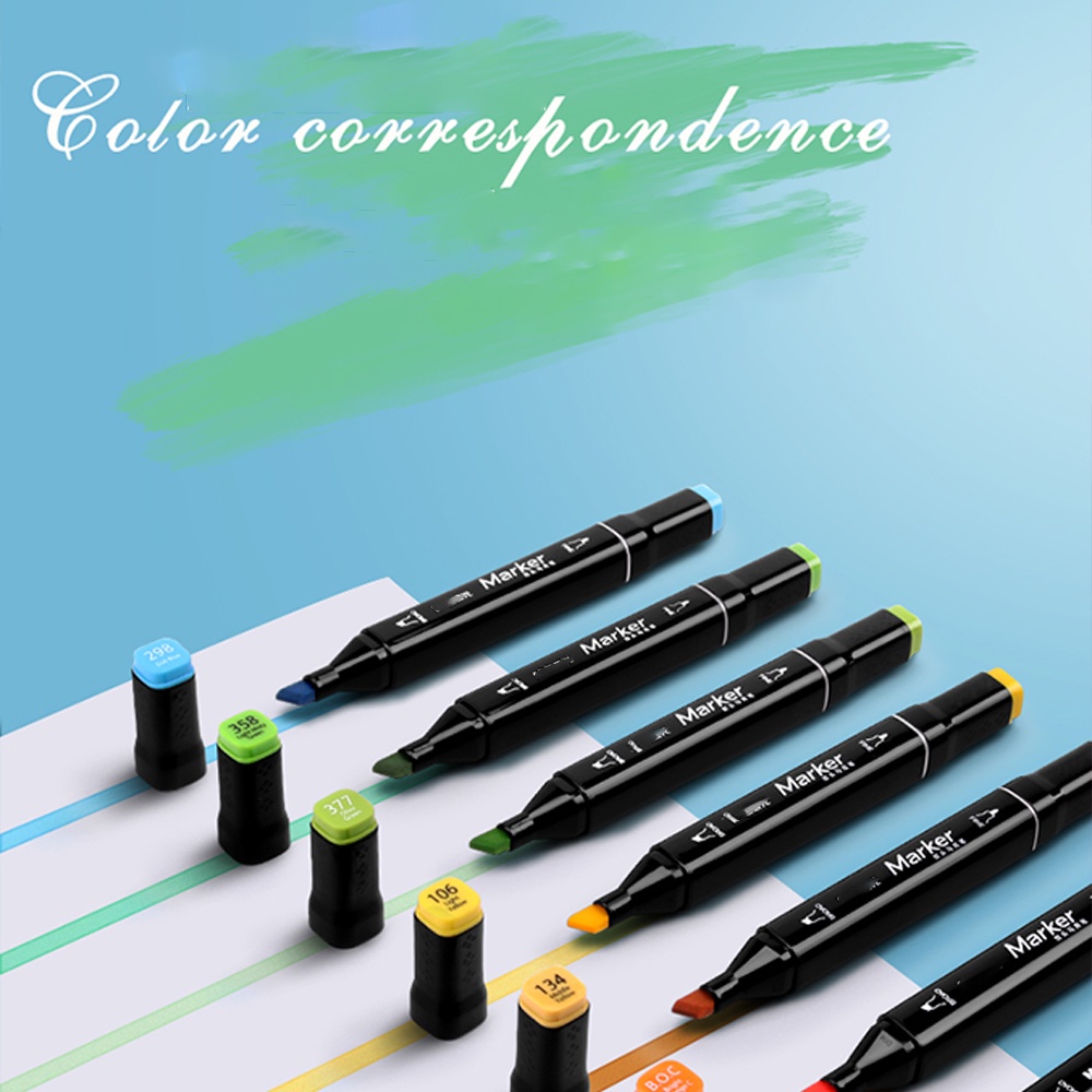 Alcohol Marker Art Marker Highlighter Pen Set Color Calligraphy Pen Set ...