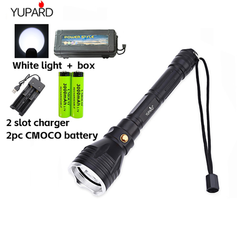 YUPARD 2000LM 50W L2 Diving Flashlight Underwater Proof 100M Depth ...