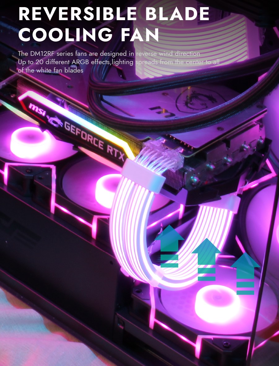 Itw | darkFlash DM12R F Reversible Blade Cooling Single Fan (Black ...