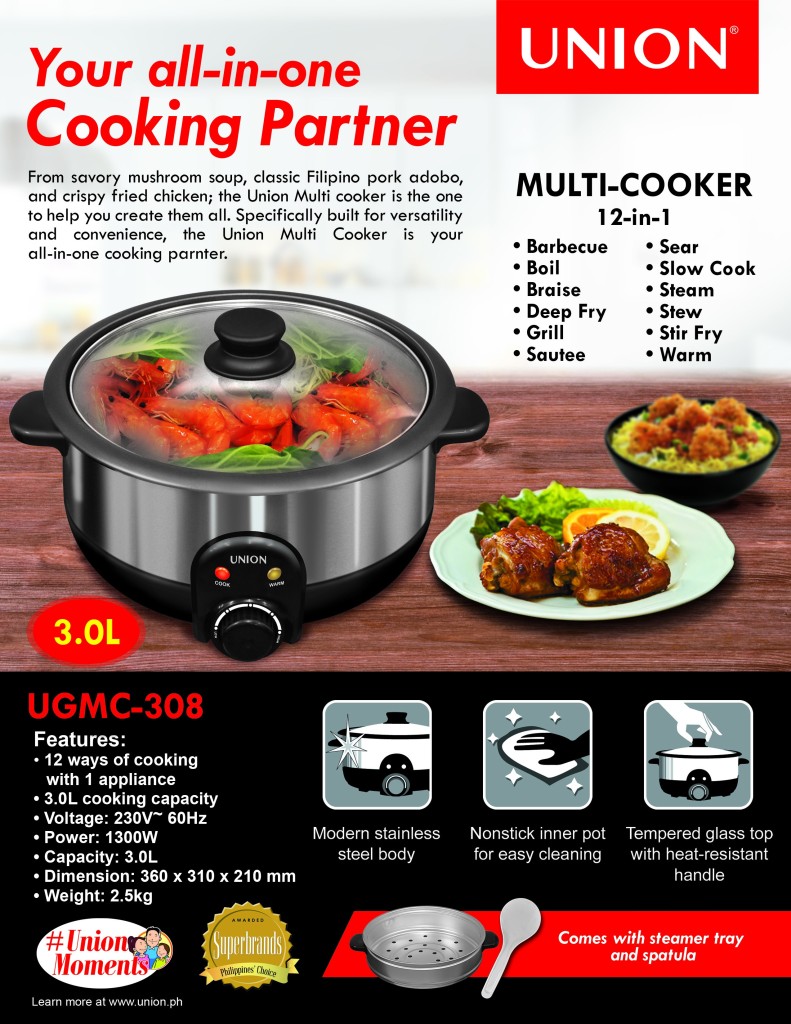 Union UGMC-308 Multi-cooker 12 in 1 3.0 L | Shopee Philippines