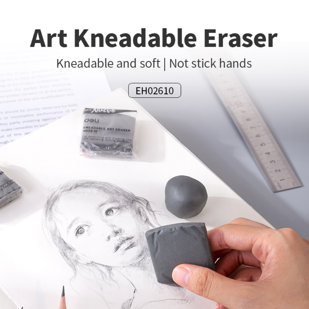 Deli Kneadable Eraser Sketch Soft Plasticine Sketch Painting Use Soft ...
