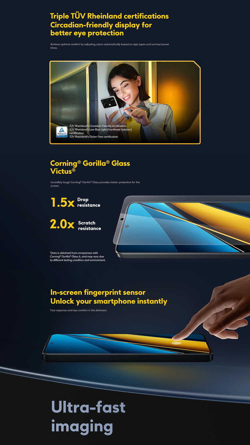 POCO X6 5G Snapdragon 7s Gen 2 Processor 8GB/12GB + 256GB 64MP Camera ...