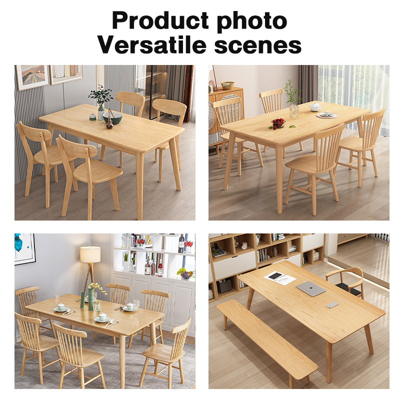 [Solid Wood] Dining Table 140/120/100CM Desk Tables Nordic Table Family ...