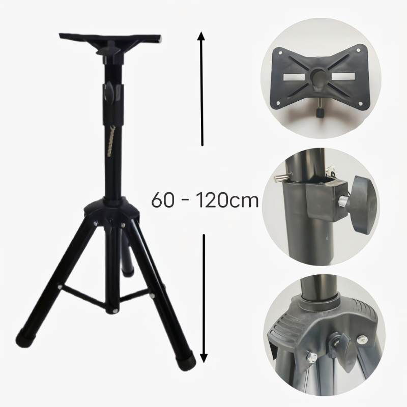 SPS-502 djustable Speaker Stand Professional Tripod Base Speaker Stand(Black) | Shopee Philippines