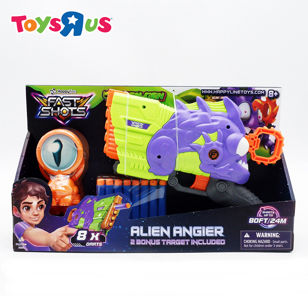 Fast Shots Alien-Gen Alien Angier Blaster Toy, Ages 8+, 8 Foam Darts ...