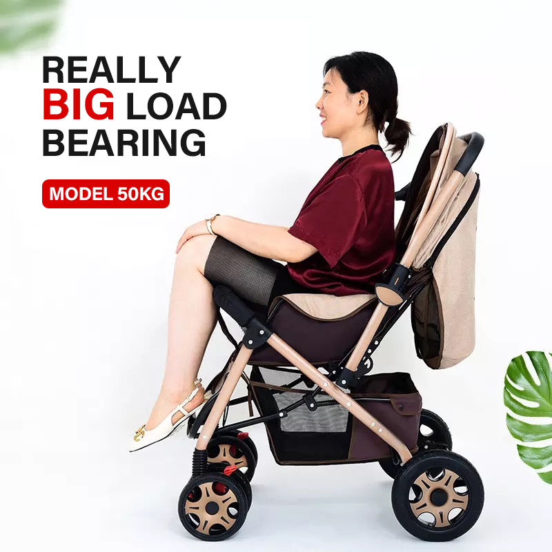 Stroller for baby Two-way Facing Foldable Stroller Travel Lie Down ...