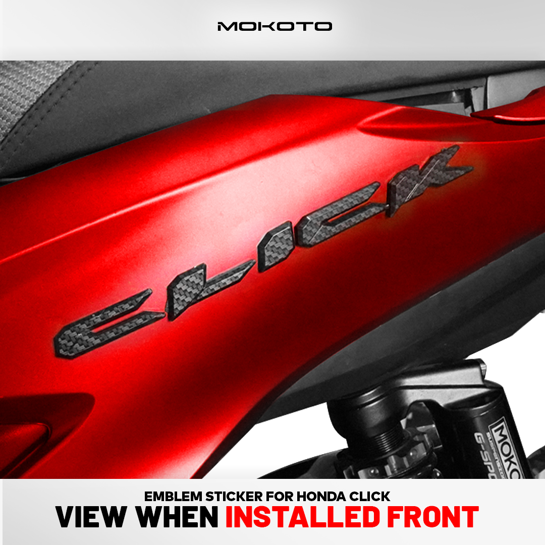 HONDA CLICK EMBOSSED EMBLEM 3D STICKER LOGO Z-0121 CHROME DESIGN FOR ...