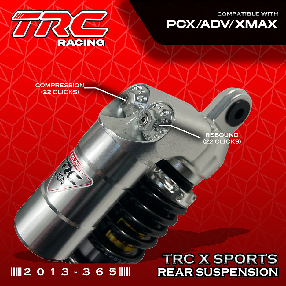TRC Racing Shock Absorber Suspension X SPORTS 365mm XMAX/ADV/PCX Fully ...