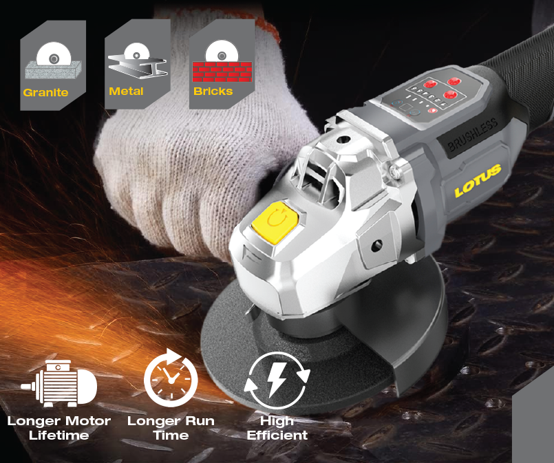 Lotus Angle Grinder 20V Brushless CXSG20V-100BL - Power Tools (Battery ...