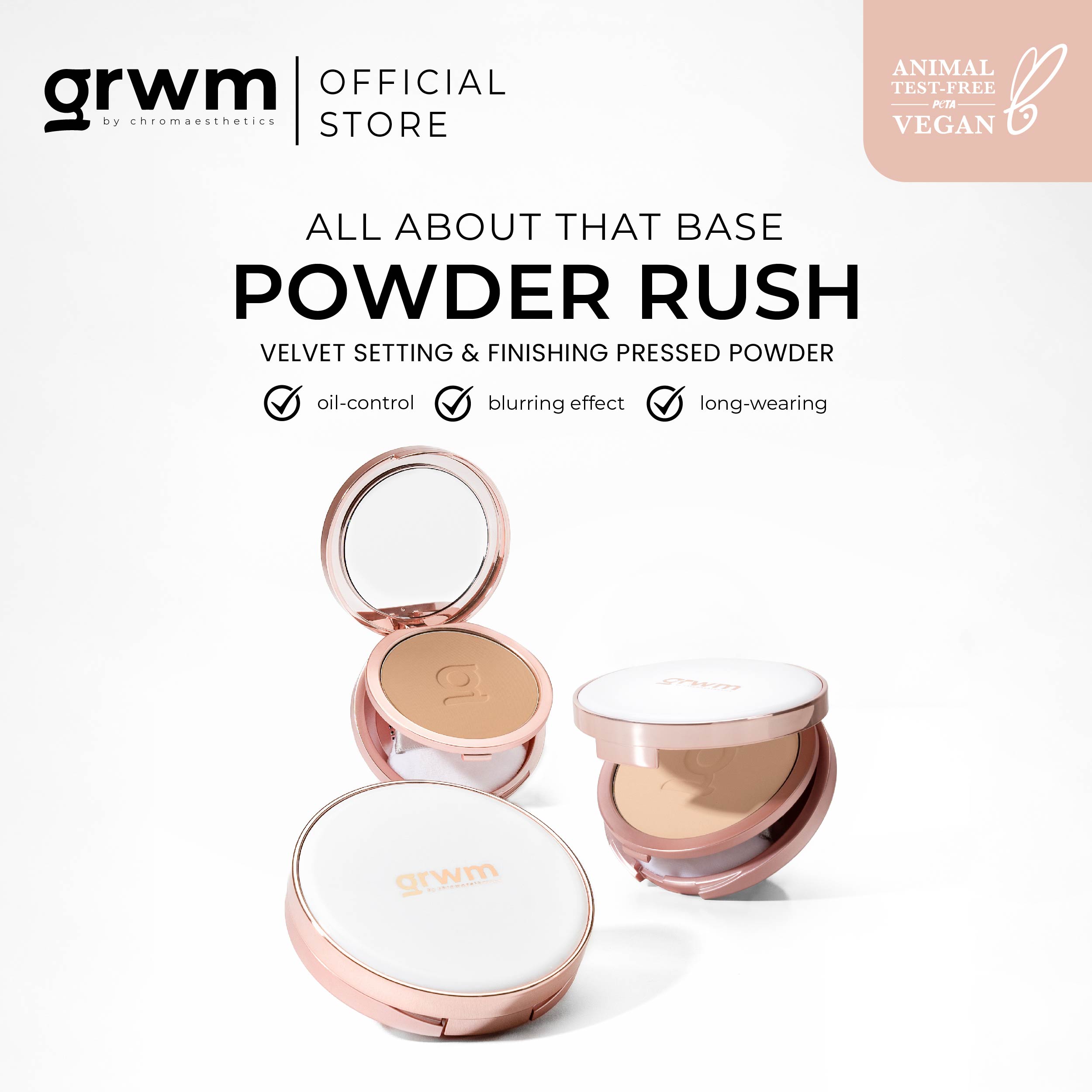 GRWM Cosmetics Powder Rush - Velvet Setting & Finishing Pressed Powder ...