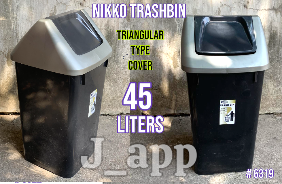 NIKKO TRASHBIN BLACK COLOR ONLY TRASH CAN BASURAHAN | Shopee Philippines