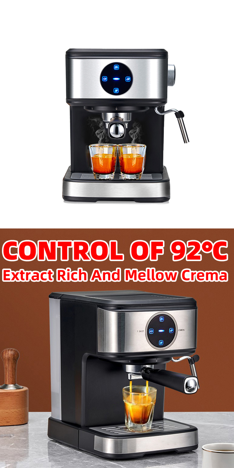 LAHOME Smart Fully Automatic Espresso Coffee Maker Machine Expresso ...