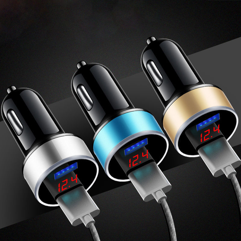 3.1A Dual USB Car Charger LED Volume Display Dual USB Port Universal ...
