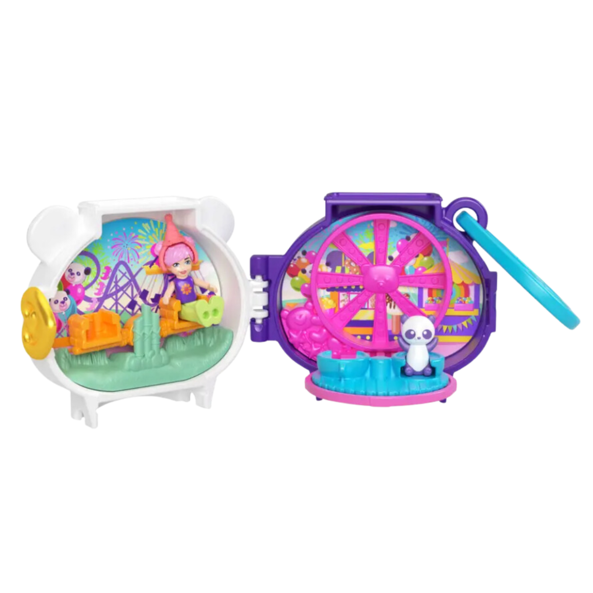 Polly Pocket Pet Connect Locket Panda with Accessories Toys for Girls ...