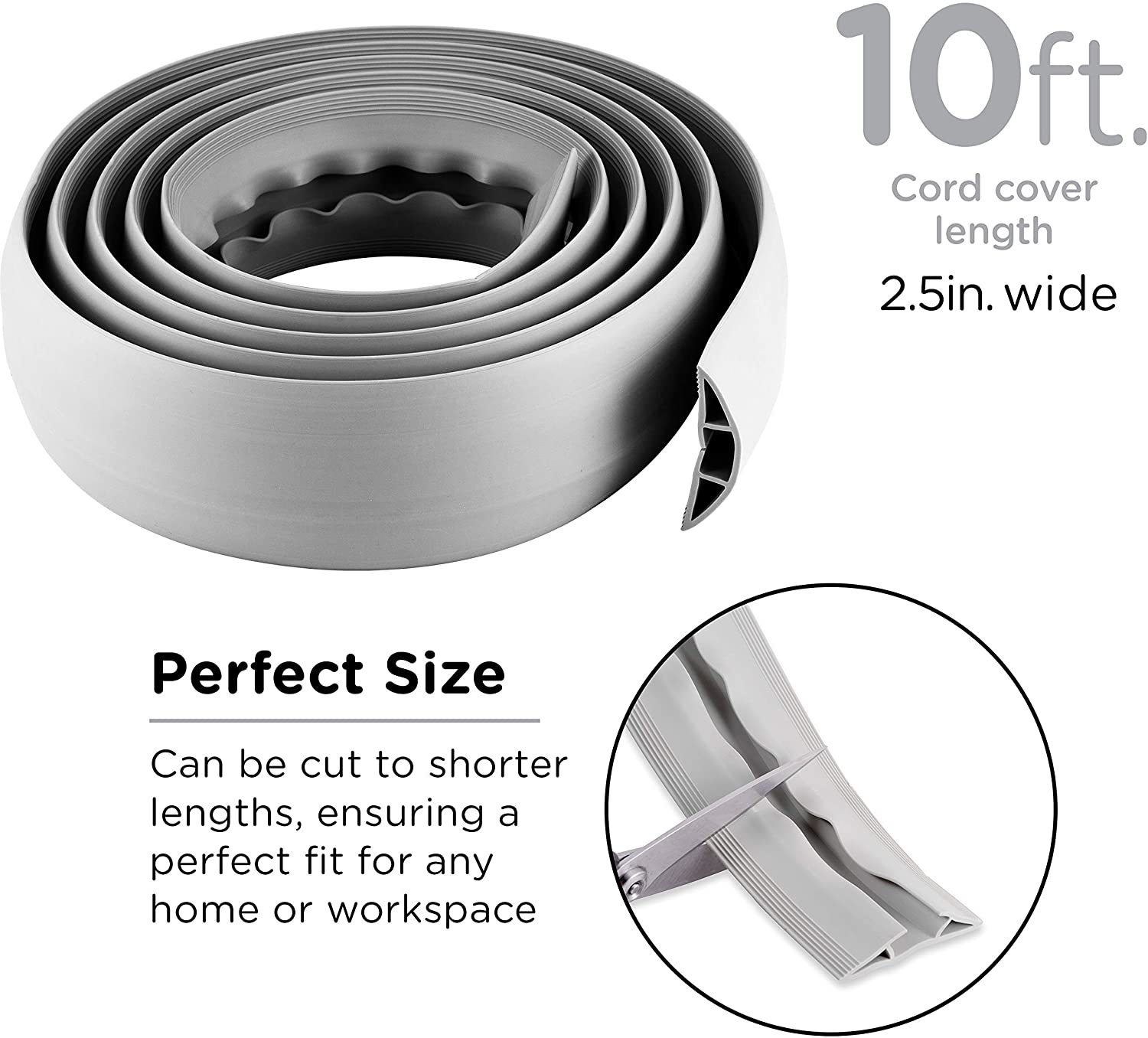 【Esxy】1-5M Flexible Rubber Floor Moulding Cover per meter Wiring Duct ...