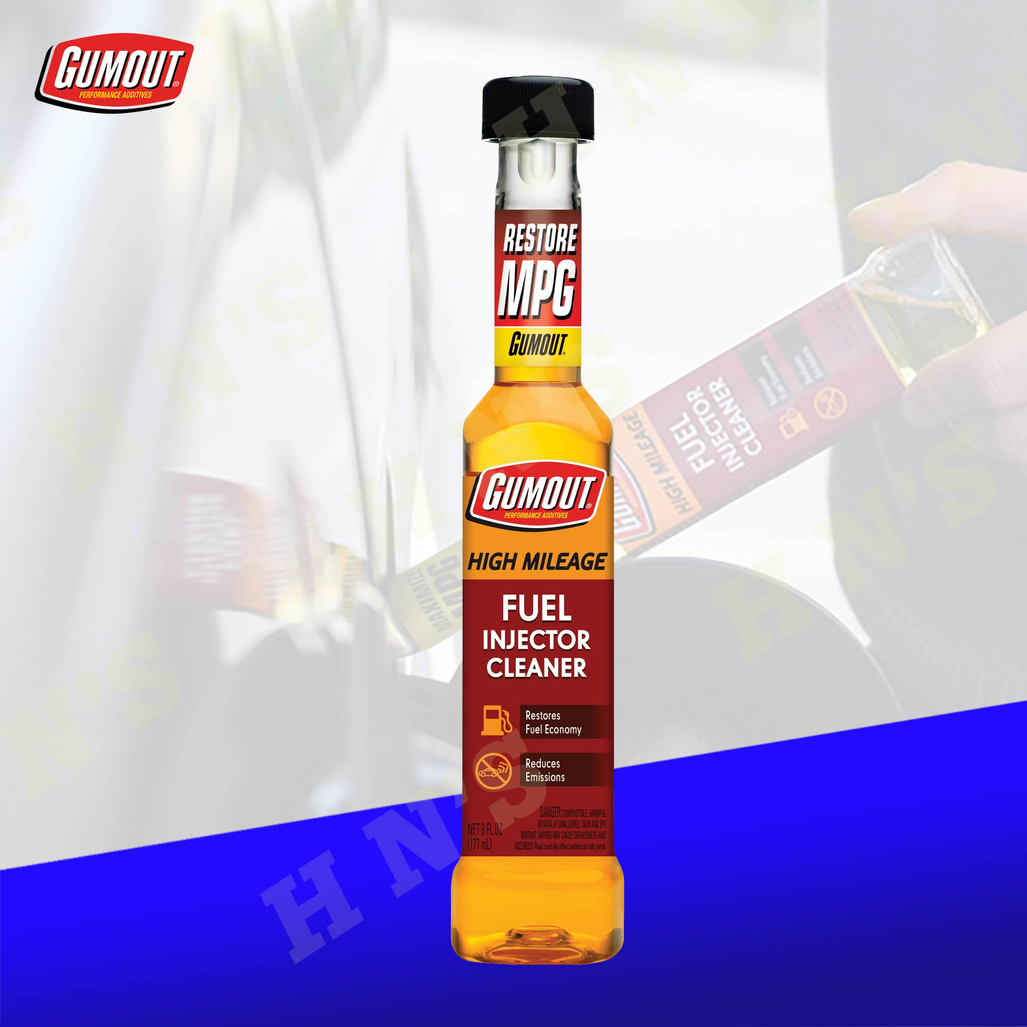 Gumout High Mileage Fuel Injector Cleaner Additive for Gas Engines 6oz ...