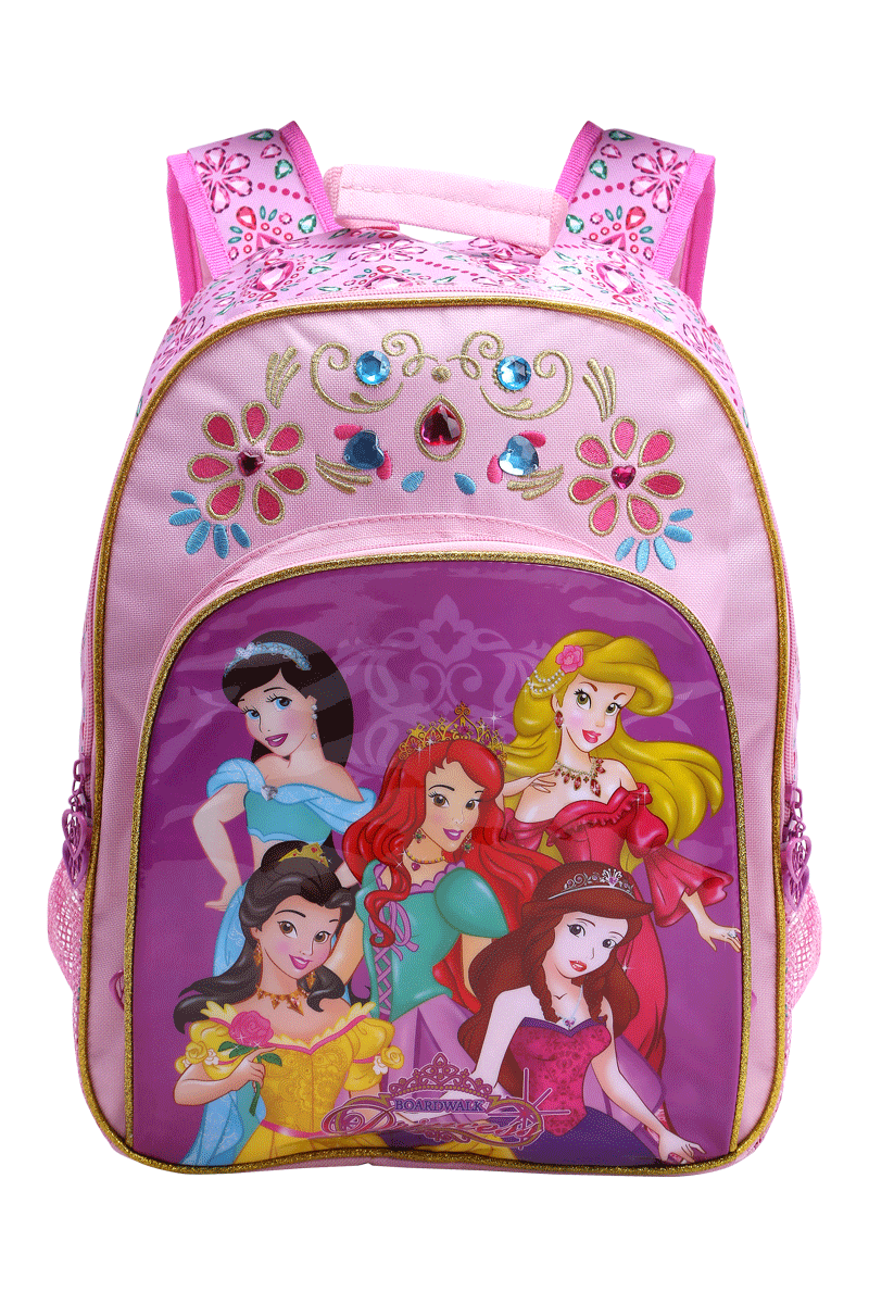 Boardwalk Razenda School Girls Backpack with Princess Character Designs ...