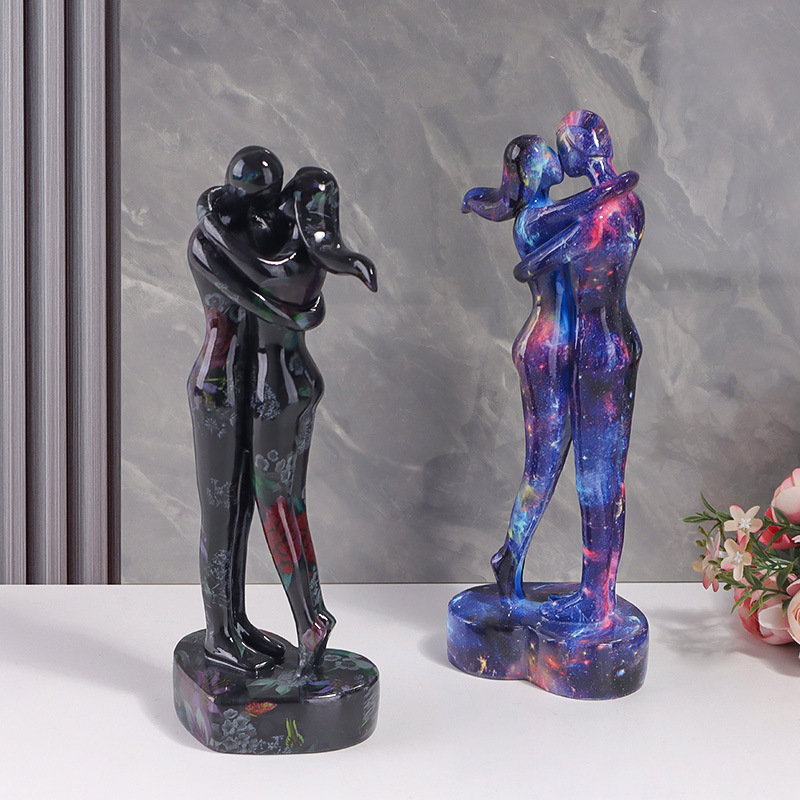Modern Valentine's Day Gift Couple Kissing Statue Nordic Graffiti Lover ...