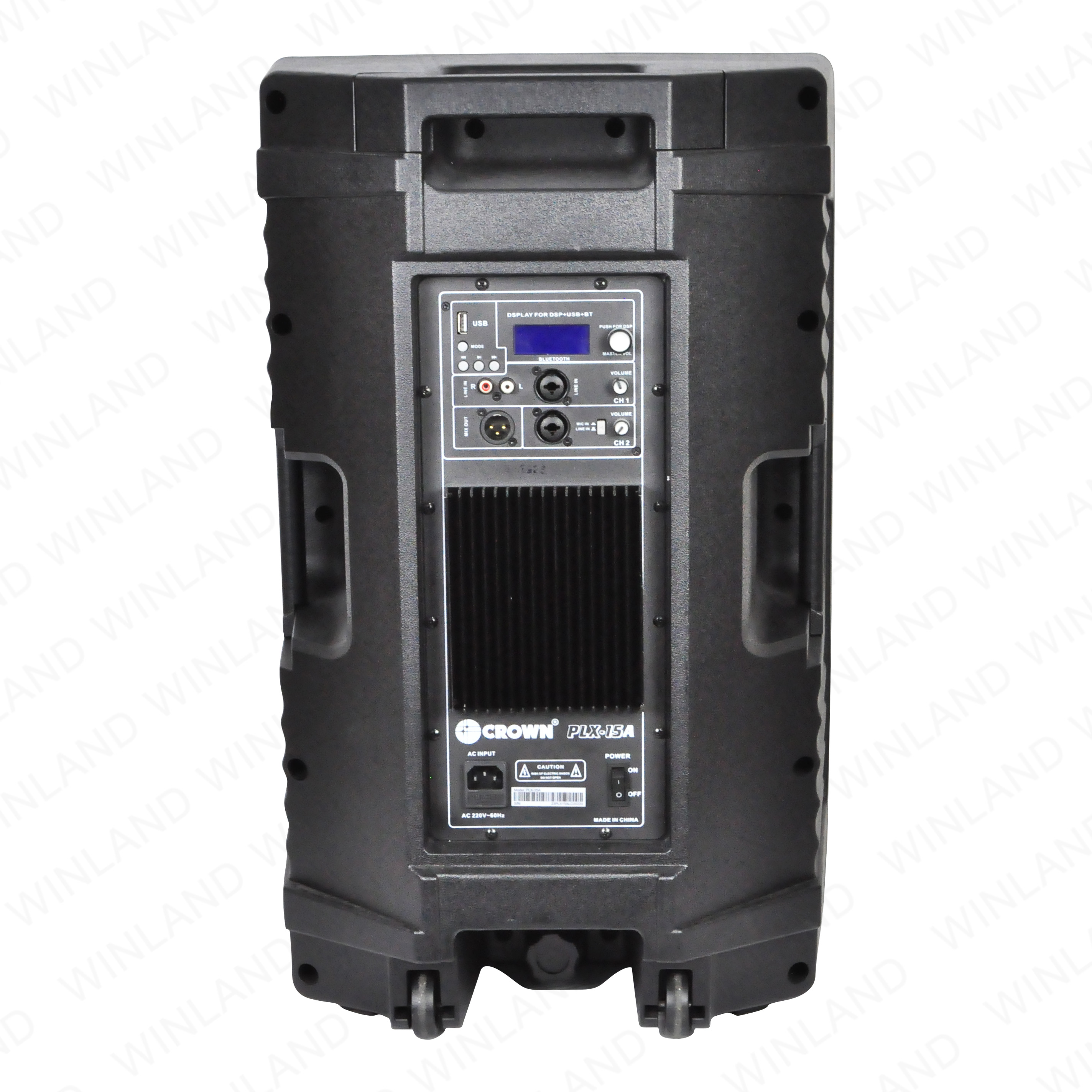 Crown by Winland 2-Way 15inch Professional Amplified Baffle Trolley ...