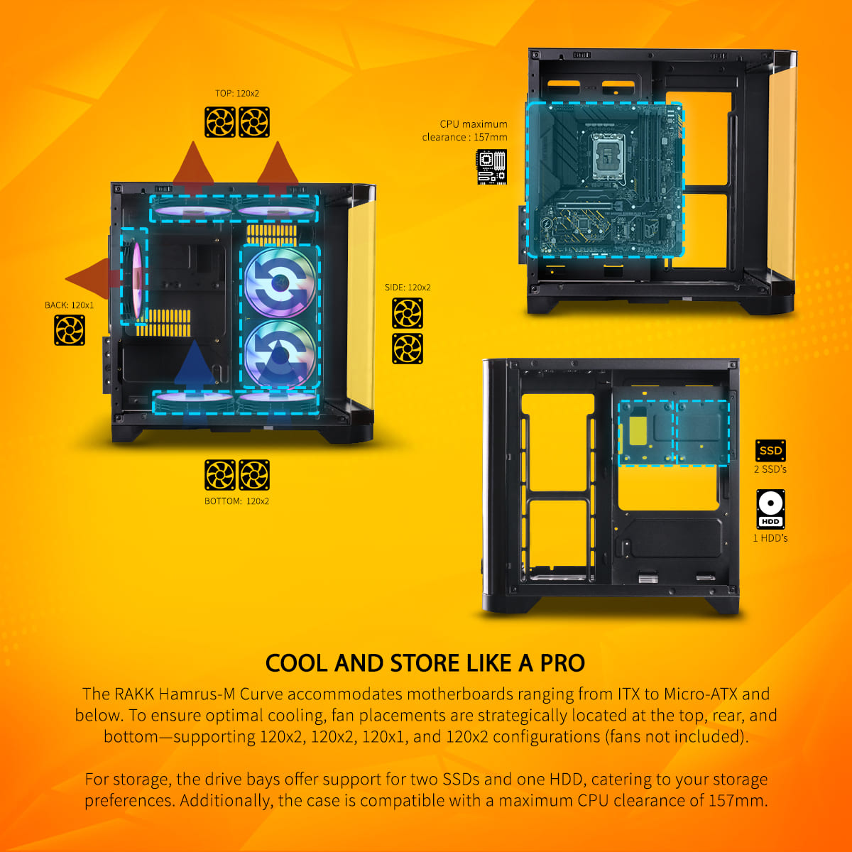 EasyPC | RAKK HAMRUS-M/ HAMRUS-M curved gaming pc case| Tempered Glass ...