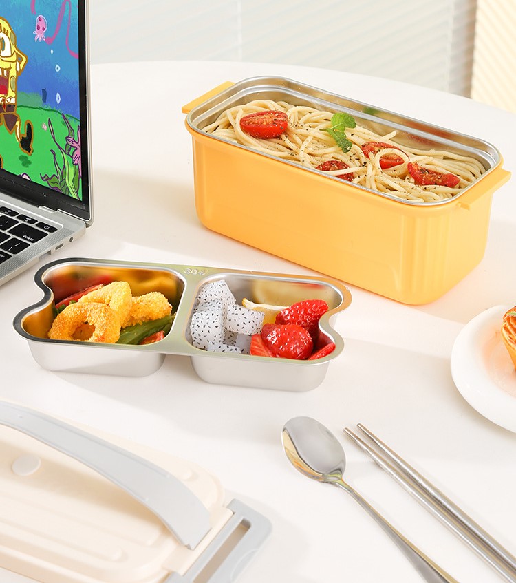 Stainless Steel Insulated Bento Lunch Box Single/Double Layer ...
