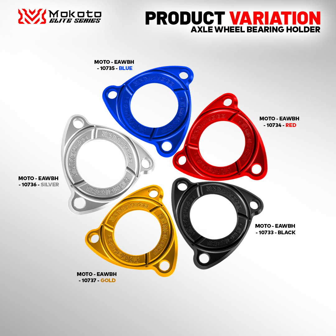MOKOTO ELITE SERIES YAMAHA NMAX V1, V2 / AEROX V1, V2 CNC ARM AXLE WHEEL HUB BEARING HOLDER ...